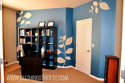 How to create patterned walls with painters tape. | All Things Thrifty