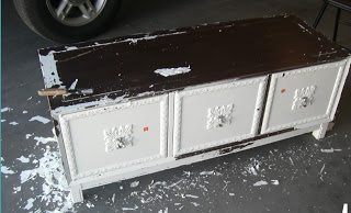 What to do with chipping paint on a furniture project. | All Things Thrifty