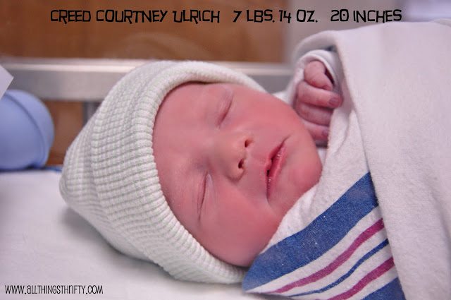 Baby Creed is here!!! | All Things Thrifty