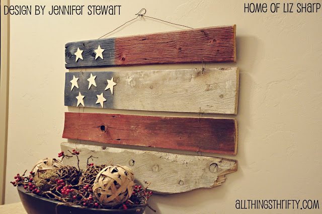 Barn Wood Americana Decor | All Things Thrifty