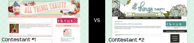 New blog design! Help me decide! | All Things Thrifty