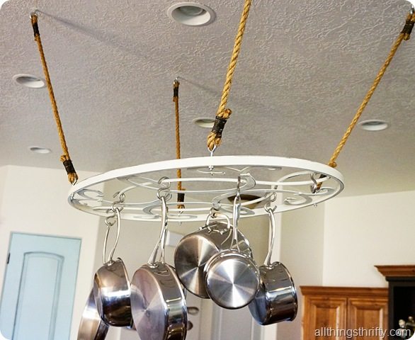 DIY Tutorial: Affordable Pot Rack | All Things Thrifty