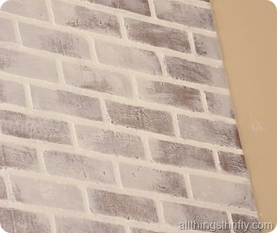 Tutorial: How to paint brick to make it look old | All Things Thrifty