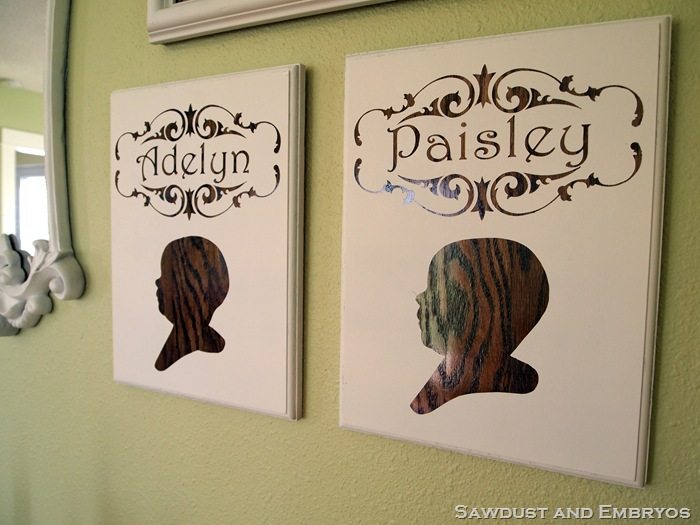 DIY Children's Profile Plaques using Woodgrain! | All Things Thrifty