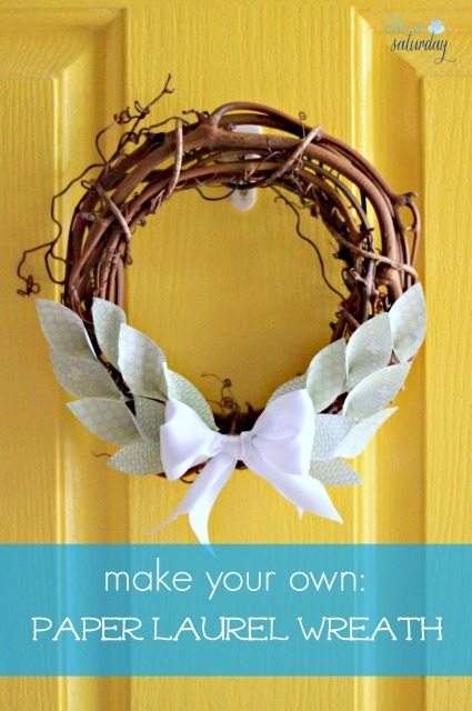 Paper Laurel Wreath | All Things Thrifty