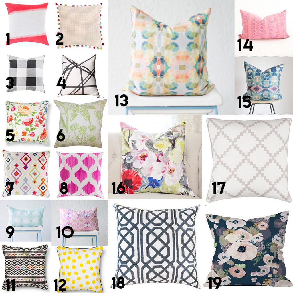 All Things COLOR: 19 Colorful pillows! | All Things Thrifty