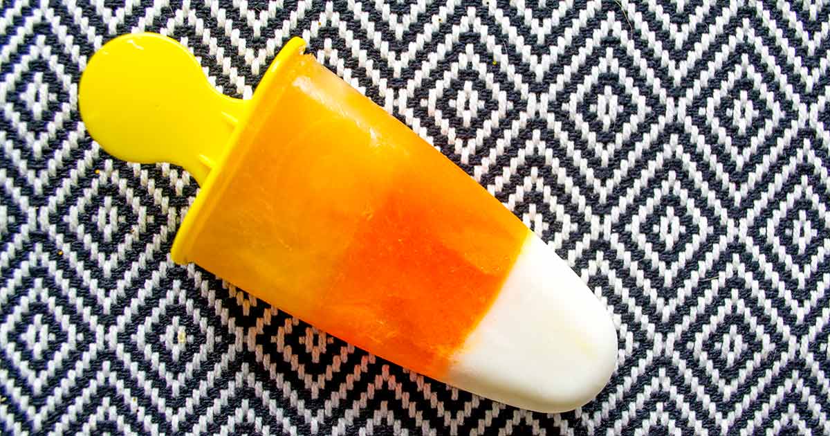 Candy Corn Popsicles (Psst... They're Healthy) | All Things Thrifty